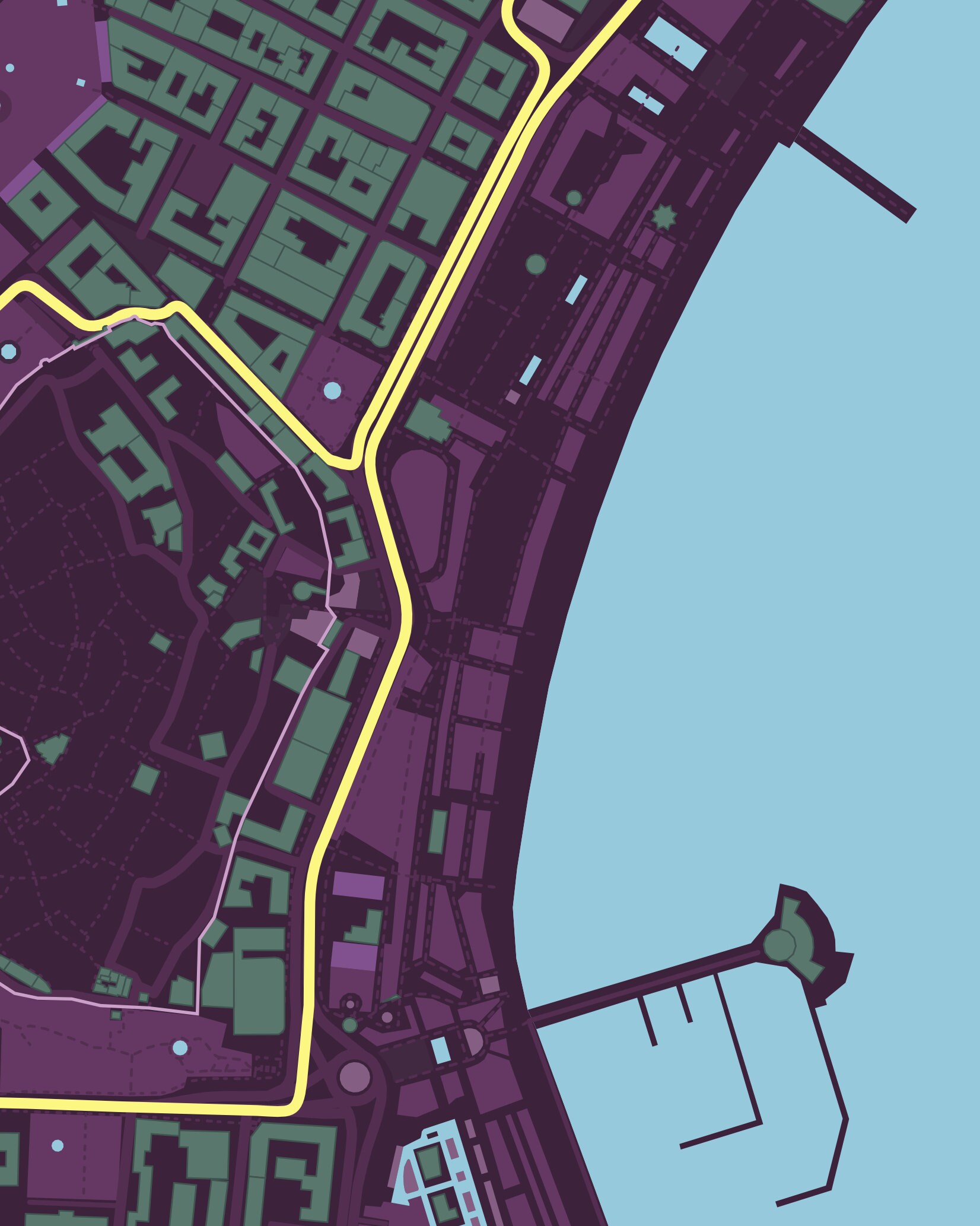 Baku City Circuit | Track Map for Poster Wall Art | Formula 1 Poster ...