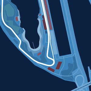 Circuit Gilles Villeneuve, Montreal | Track Map for Poster Wall Art ...