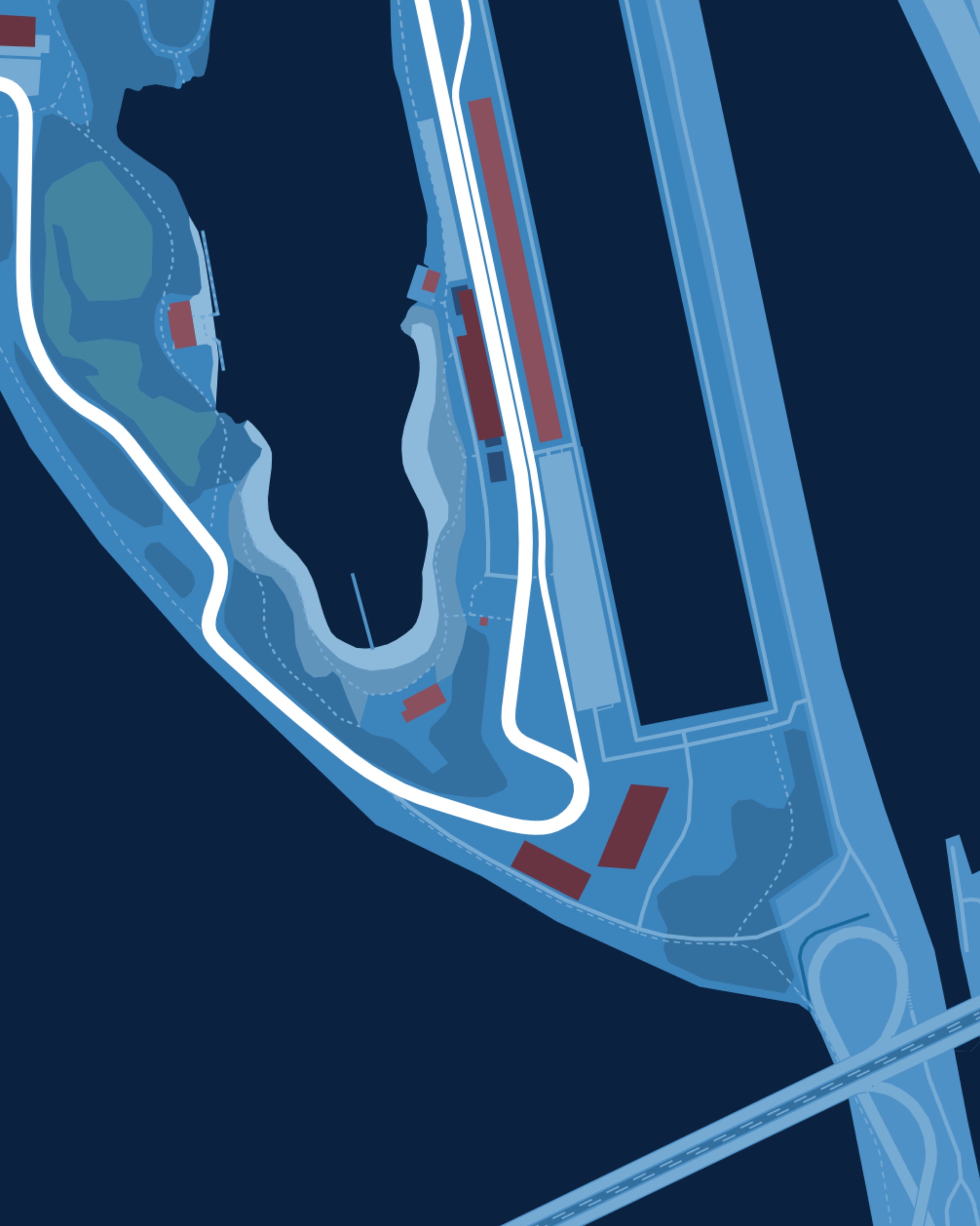 Circuit Gilles Villeneuve, Montreal | Track Map for Poster Wall Art ...