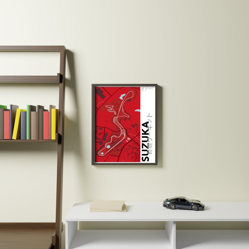 Suzuka Circuit, Japanese GP | Track Map for Poster Wall Art | Formula 1 ...