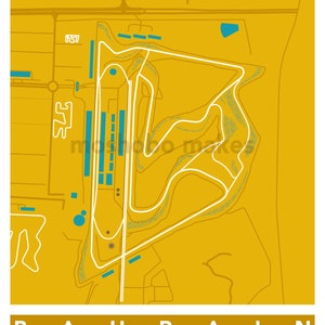 Bahrain International Circuit, Grand Prix Layout | Track Map for Poster ...
