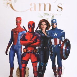 Marvel Custom Characters / Marvel Party Props/spiderman Cutouts/marvel ...