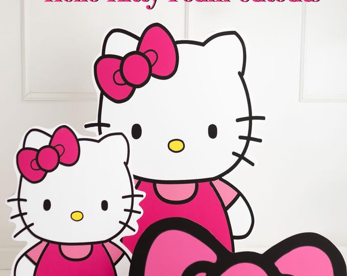 Hello Kitty Cutouts | Foam Cutouts | Foam Standees | Girl Pink Birthday ...