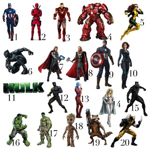 Marvel Custom Characters / Marvel Party Props/spiderman Cutouts/marvel ...