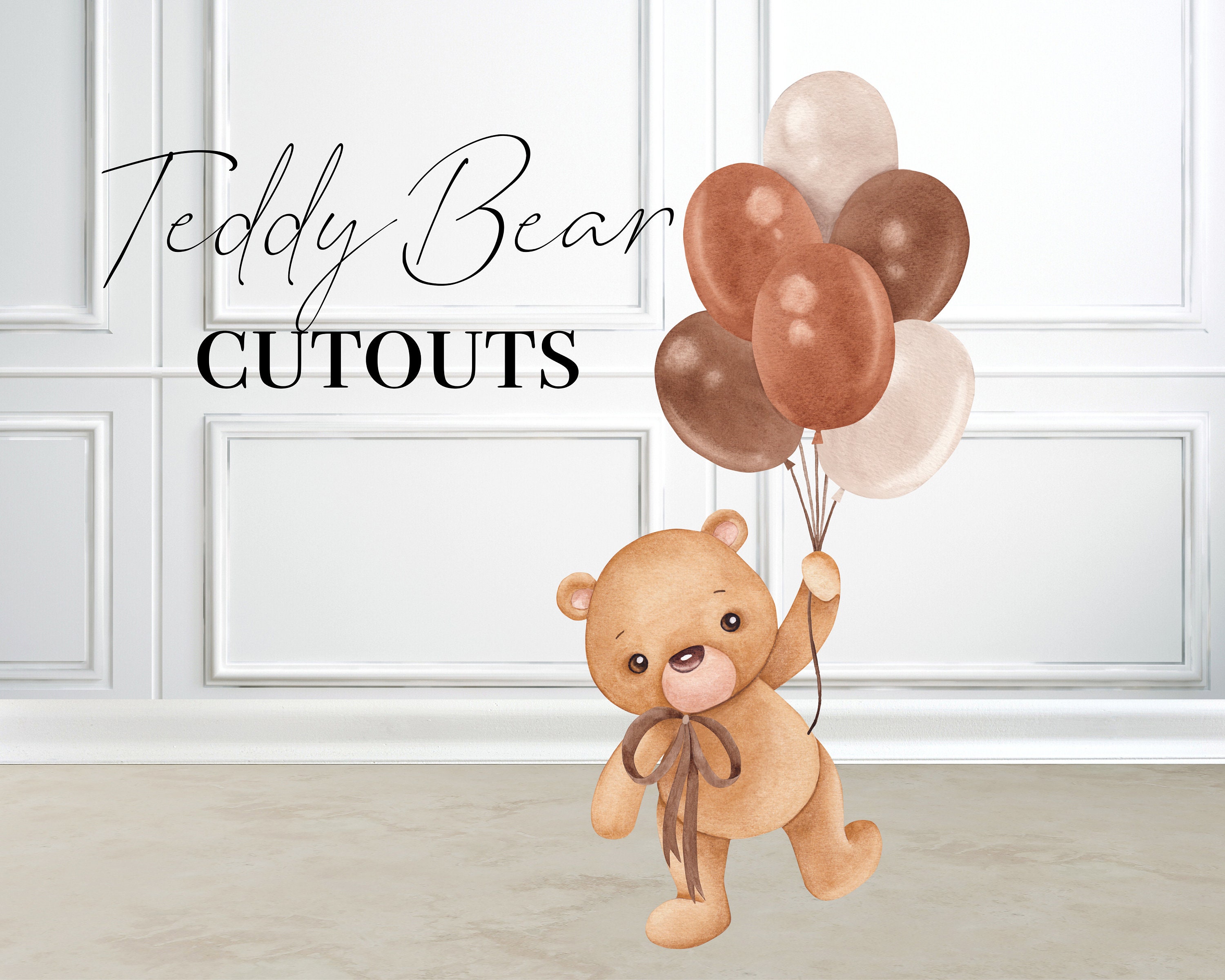Teddy Bear Cut Outs / Teddy Cutouts / Baby Shower Decorations/ - Etsy ...