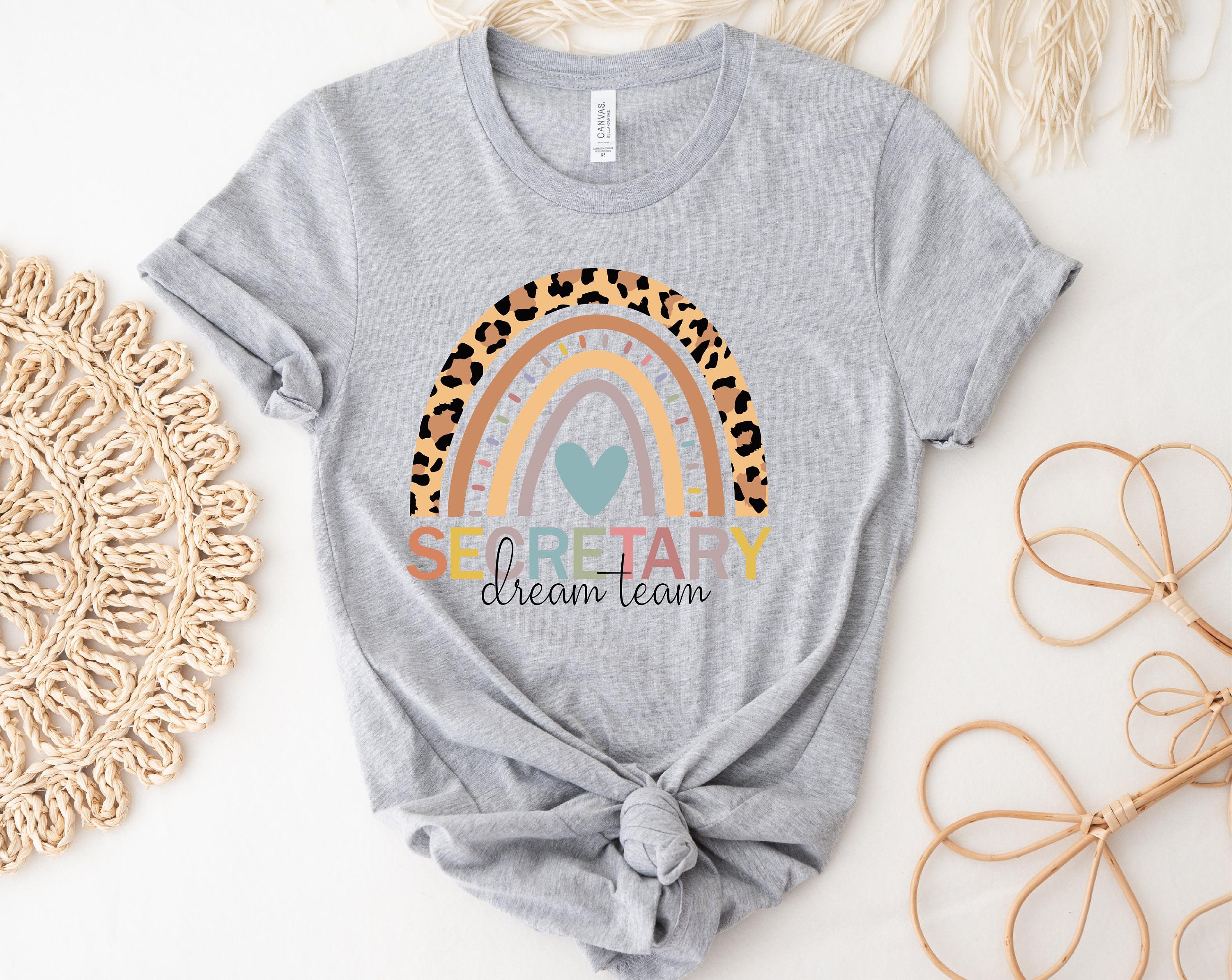 Secretary Dream Team Shirt, Rainbow Secretary Dream Team T Shirt ...