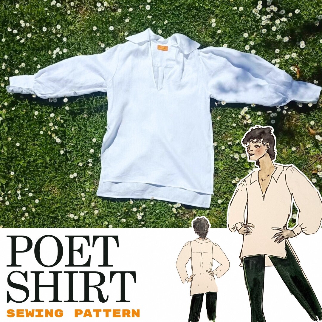 Poet Shirt PDF Sewing Pattern - Etsy UK