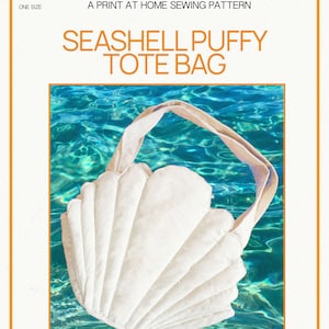 Seashell Puffy Tote Bag Sewing Pattern PDF Download - Etsy