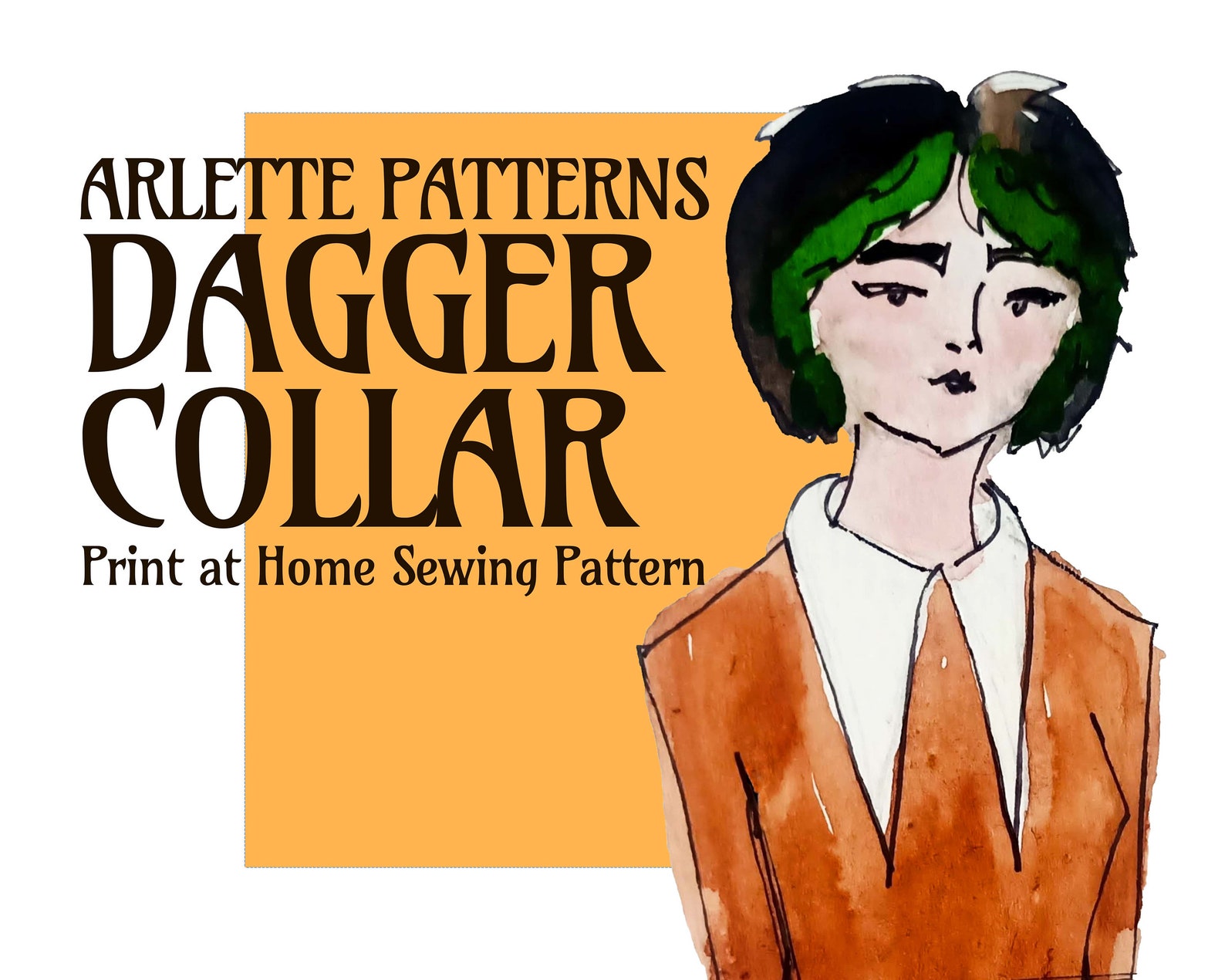 Dagger Collar Sewing Pattern PDF Download - Etsy