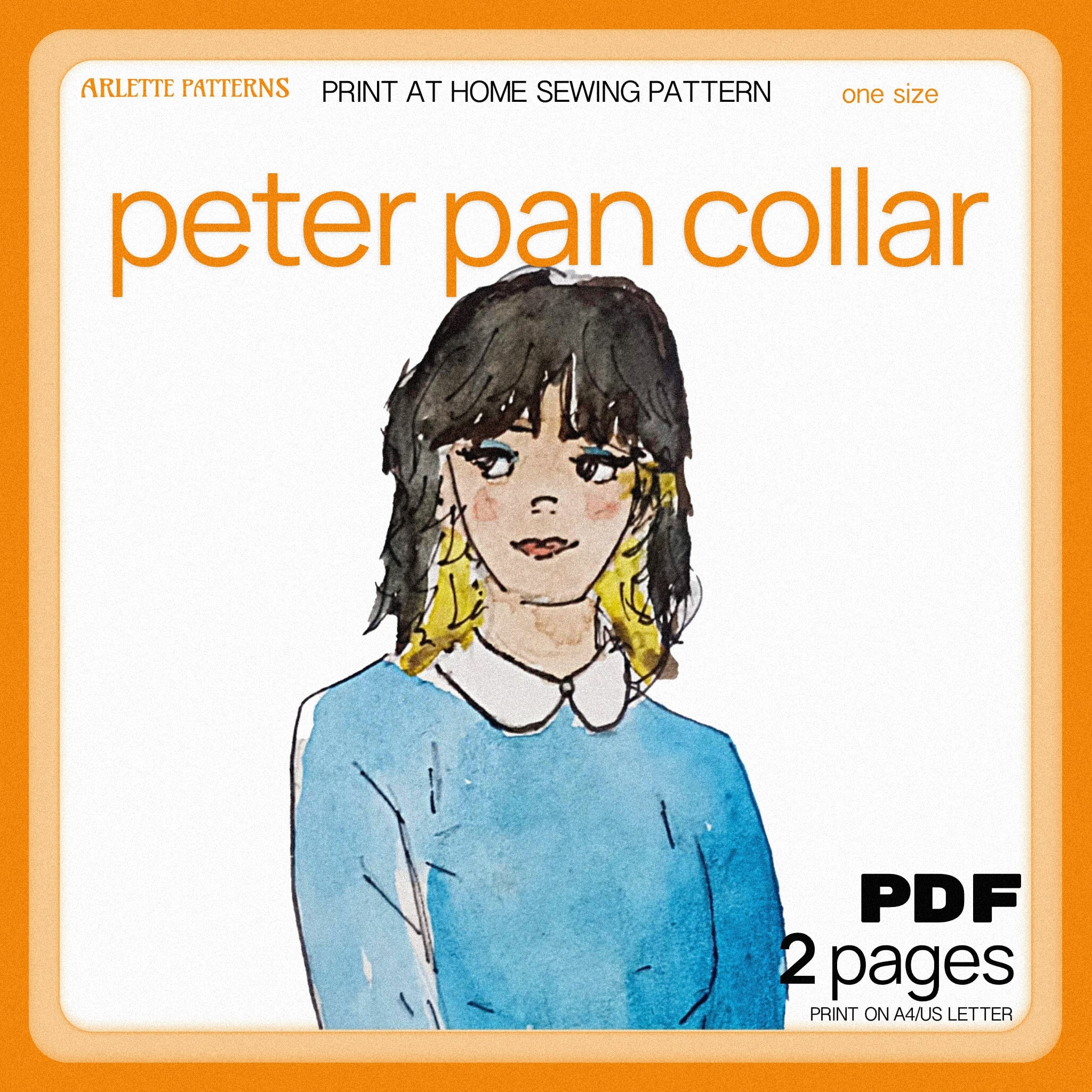 Peter Pan Collar - Sewing Pattern PDF Download - Etsy