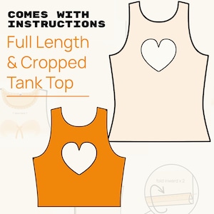 Heart Cut Out Tank Top - Sewing Pattern PDF Download - Etsy