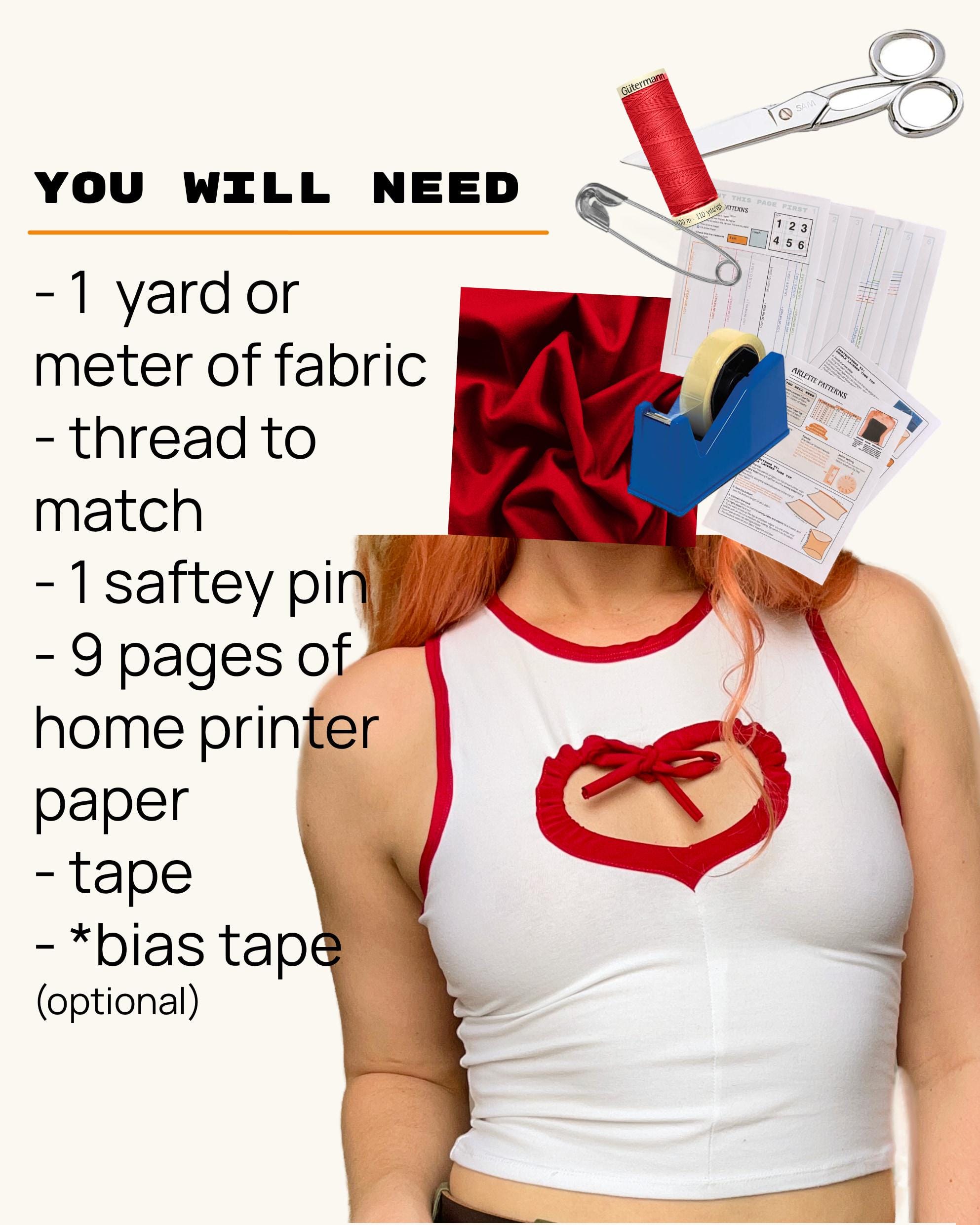 Heart Cut Out Tank Top - Sewing Pattern PDF Download - Etsy