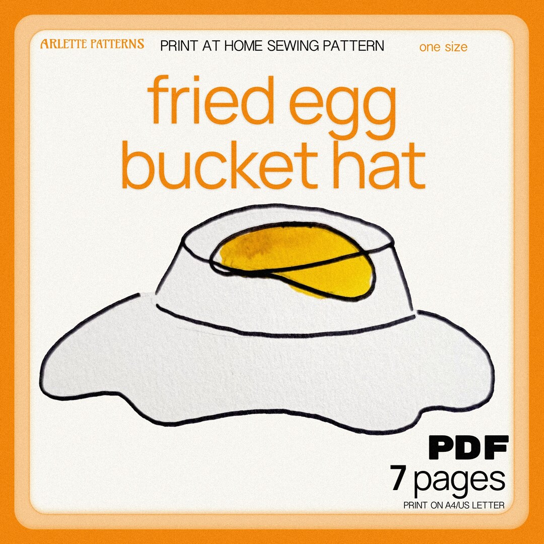Fried Egg Bucket Hat Sewing Pattern (PDF Download) - Etsy