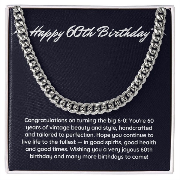 Happy 60th Birthday Necklace - Etsy