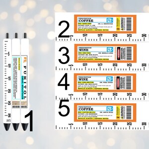 Syringe Pen Funny RX Epoxy Gel Pens Personalized Coffee and Wine ...