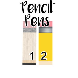 Set of 3 Custom School Themed Pens Back to School Teacher Gift ...