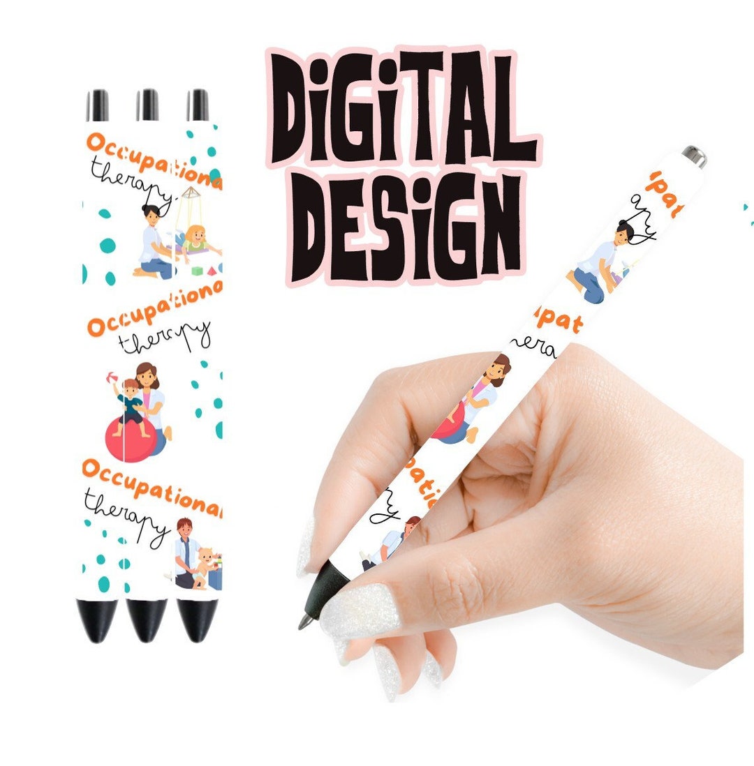 Occupational Therapy Pen Wrap Digital Design for Epoxy Gel Pens - Etsy