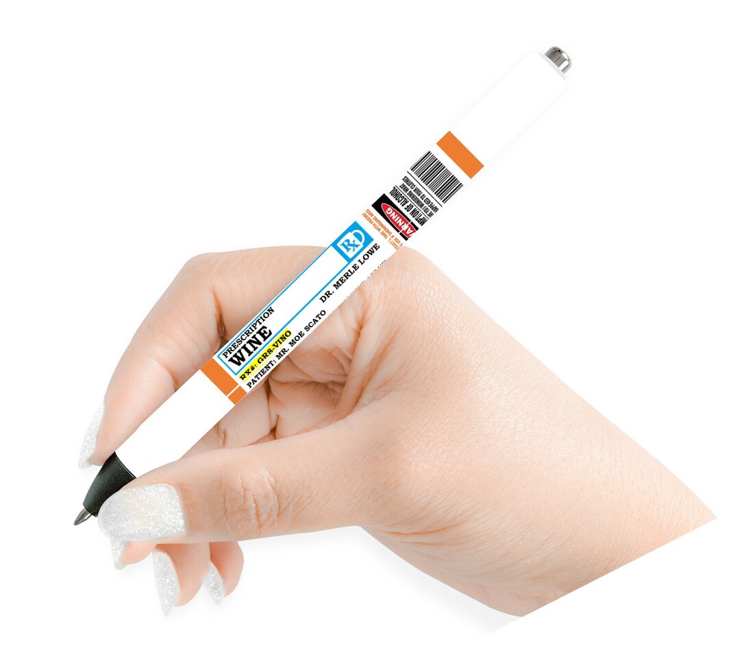 Syringe Pen Funny RX Epoxy Gel Pens Personalized Coffee and Wine ...