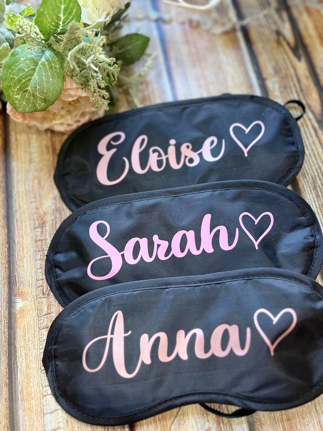 Personalised Sleep Eye Masks for Kids|adults Girls, Boys Sleepover ...