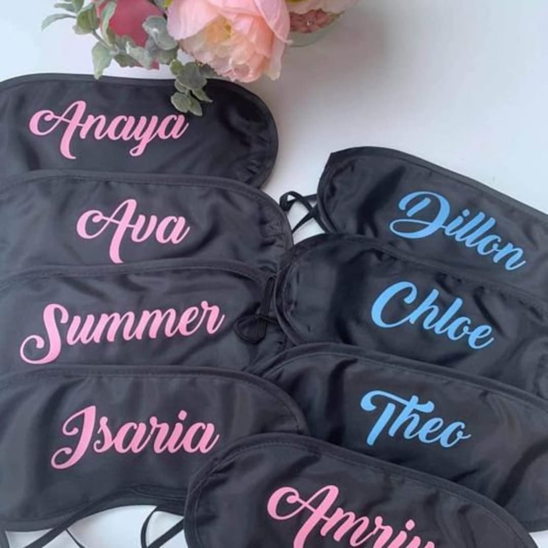 Personalised Sleep Eye Mask Girls Sleepover Kids Adults Any - Etsy UK