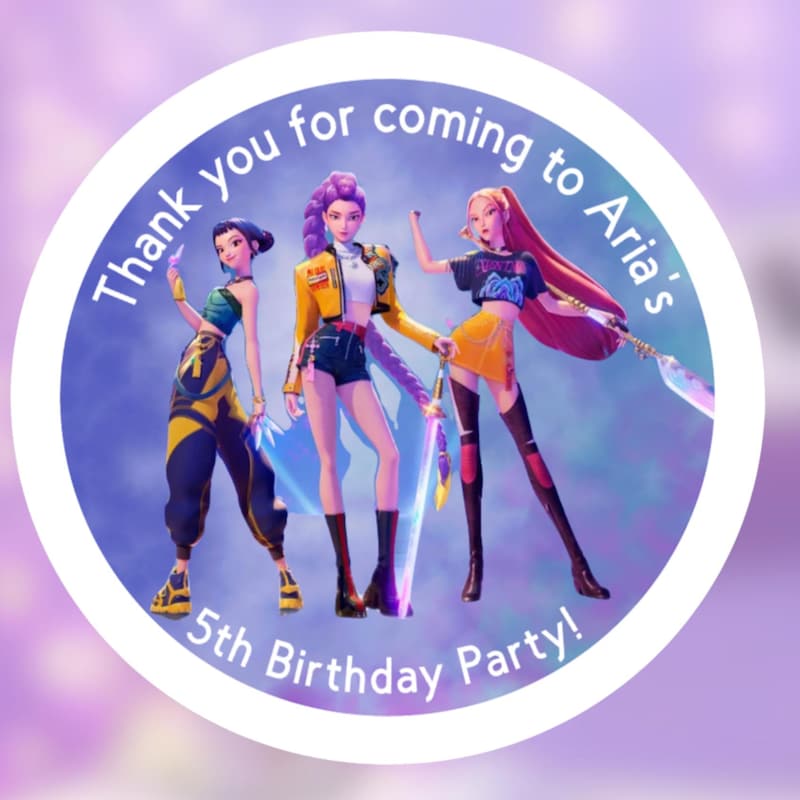 Kpop Demon Hunters Thank You Labels - Etsy UK