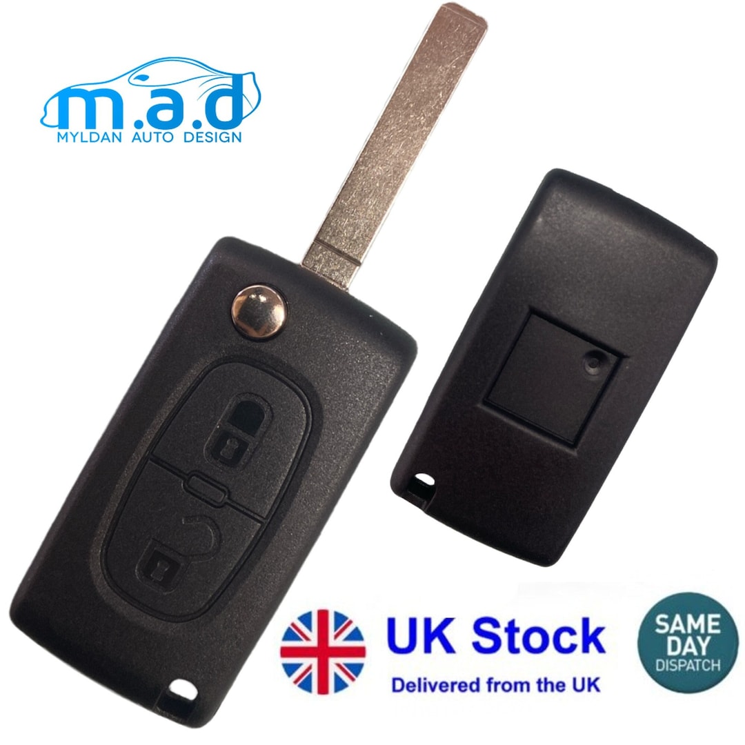 2x Button Replacement Flip Key Fob Case Cover Shell for CITROEN 2 C3 C4 ...
