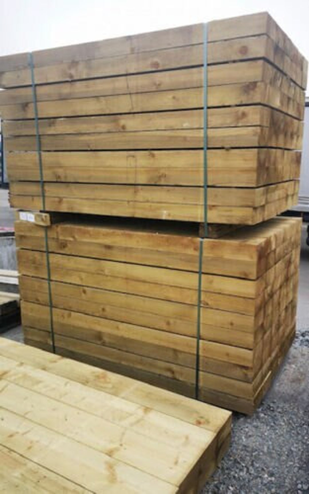 Green Treated Railway Timber Sleepers 2.4M X 200 X 100 Planters Tables ...
