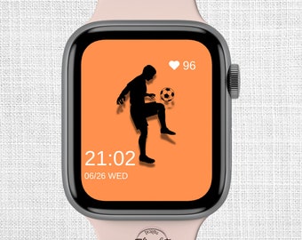 Smart Watch Cover smartwatch Face, football Player on Artificial Grass ...