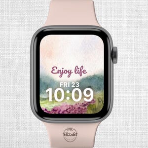 Smart Watch Cover smartwatch Face, flower Garden Landscape With Enjoy ...