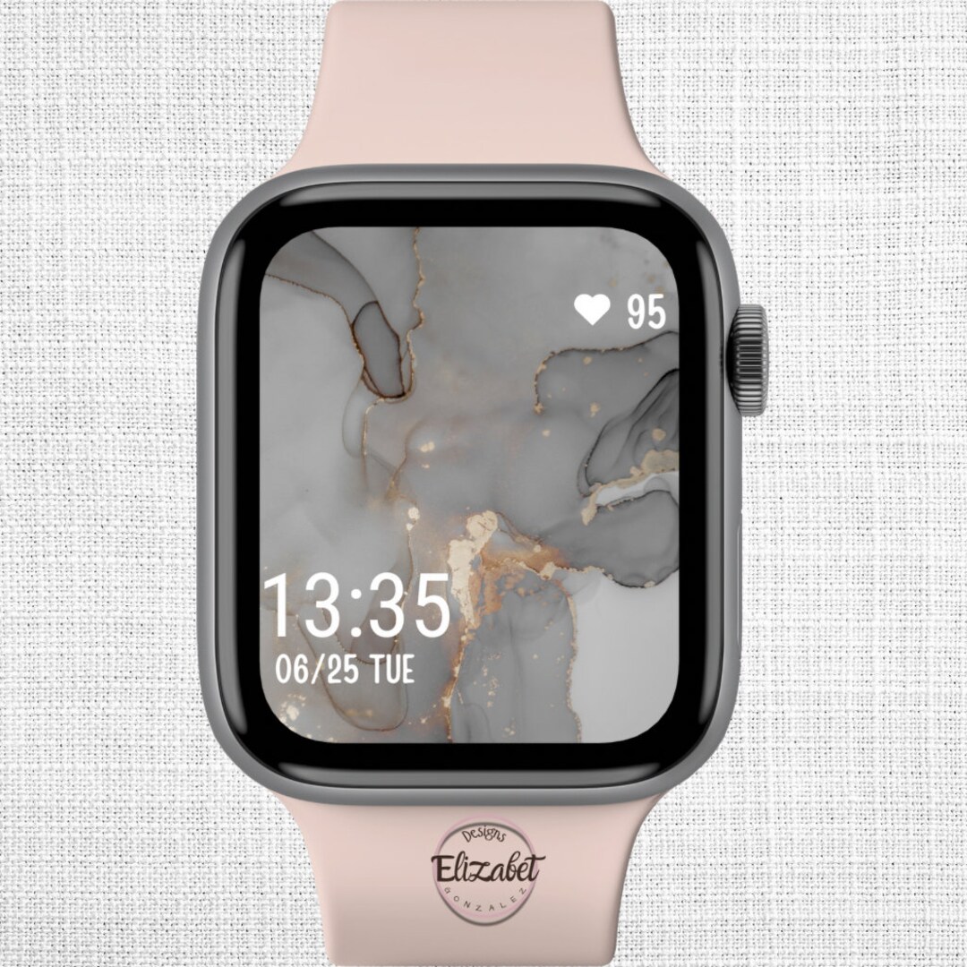 Smart Watch Cover smartwatch Face, gray Marble Look - Etsy