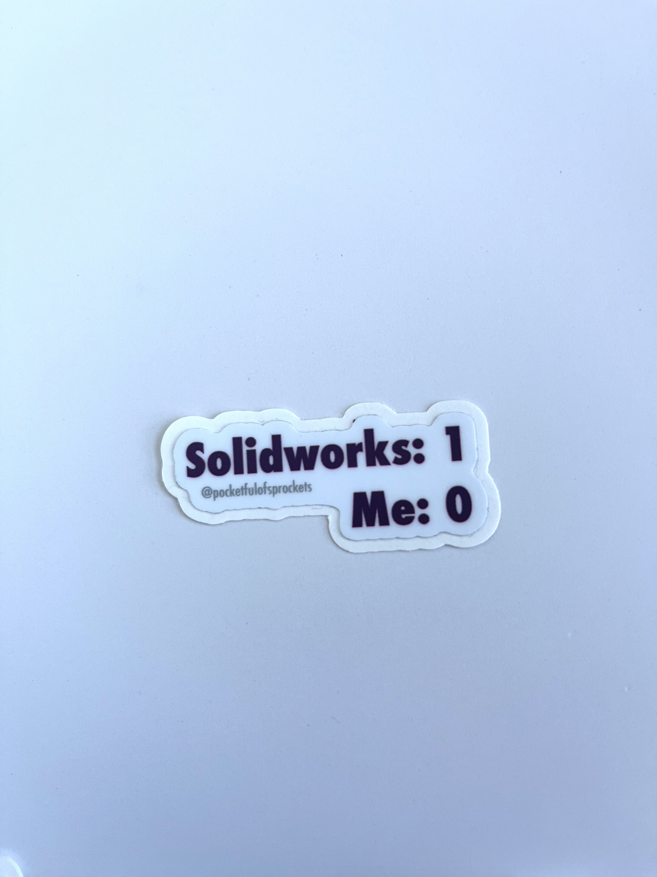 Defeated by Solidworks - Vinyl Sticker - Etsy