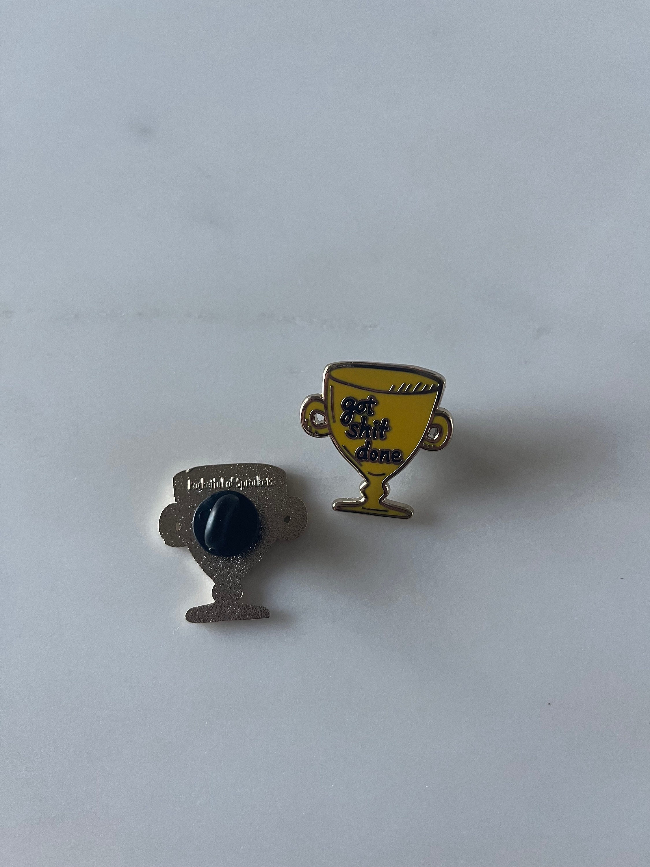 Got Shit Done Trophy Hard Enamel Pin - Etsy
