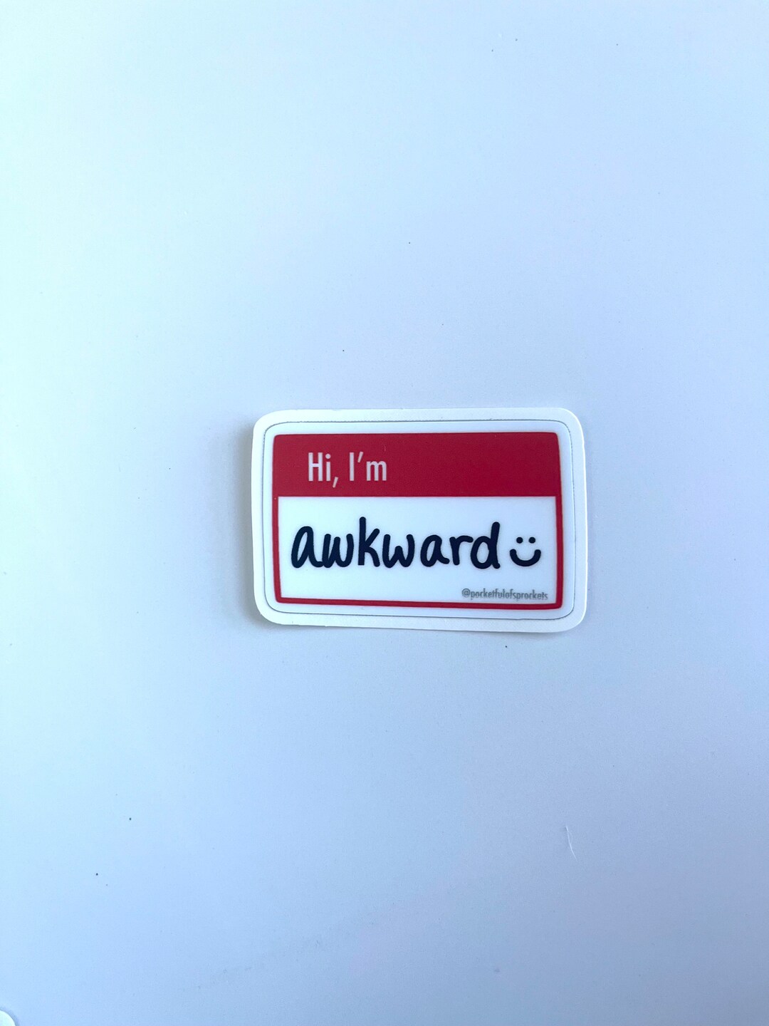 Hi, I’m Awkward - Vinyl Sticker - Etsy