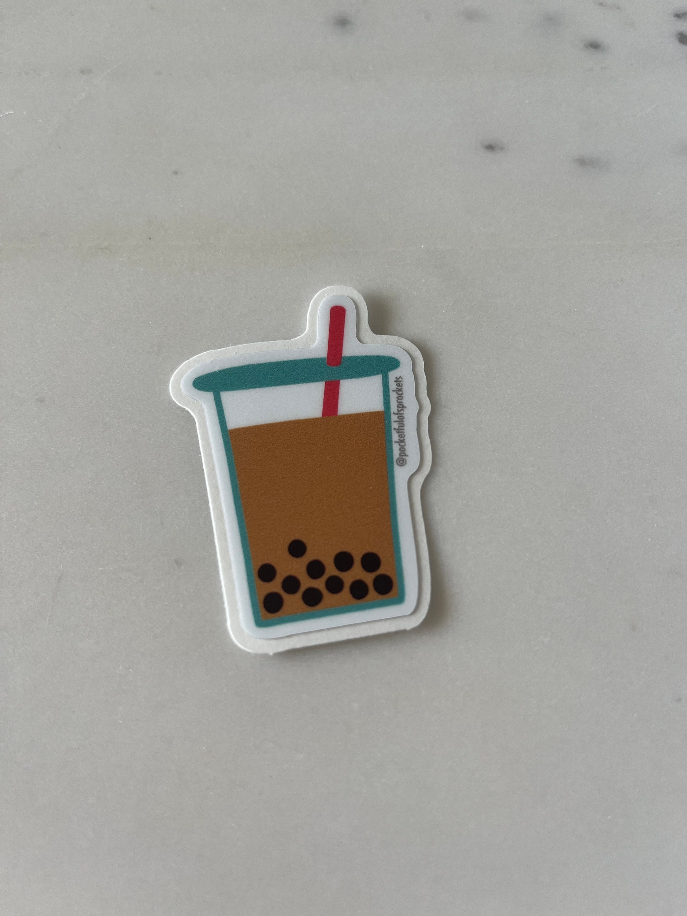 Boba Tea Vinyl Sticker - Etsy