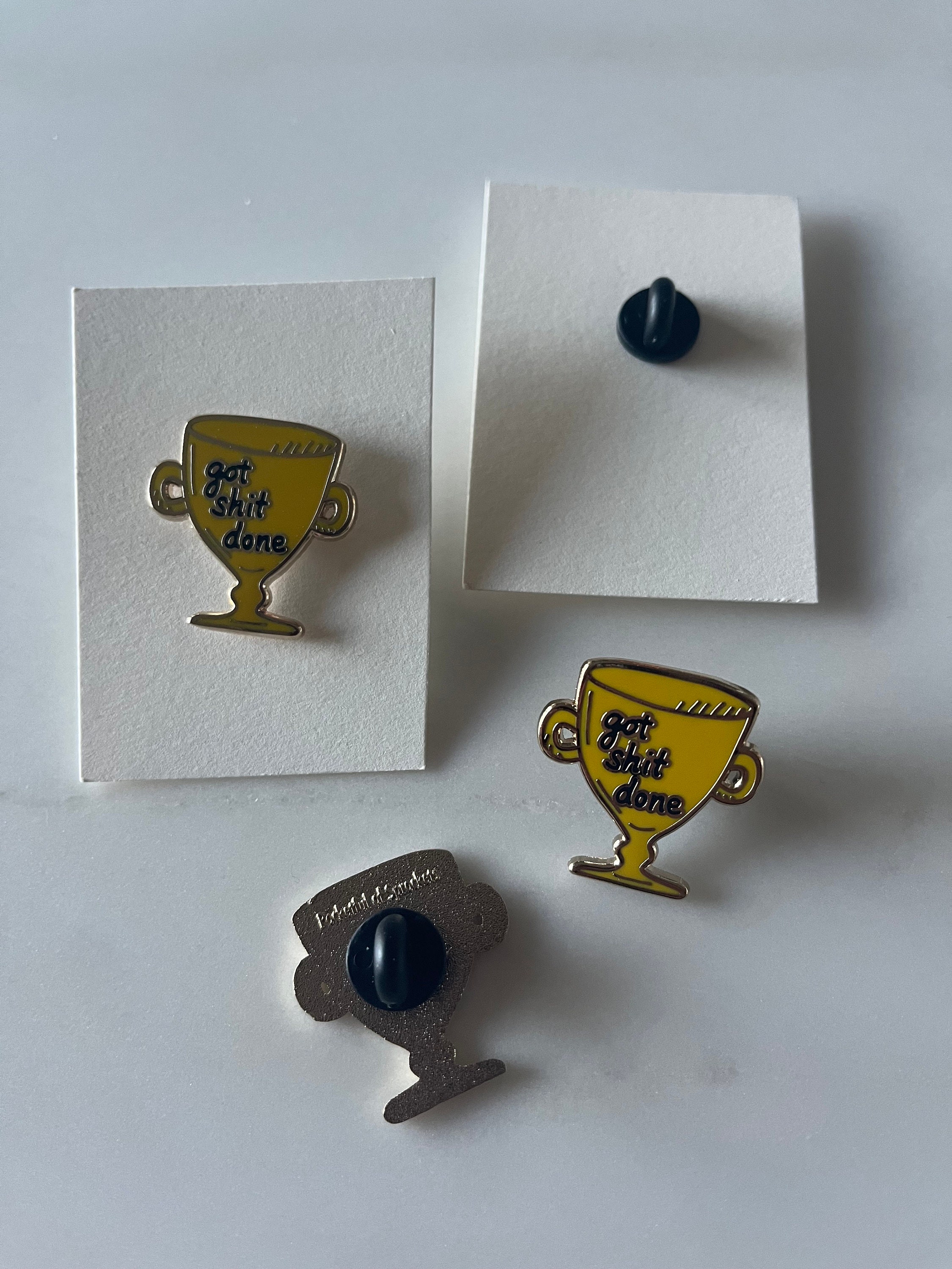 Got Shit Done Trophy Hard Enamel Pin - Etsy