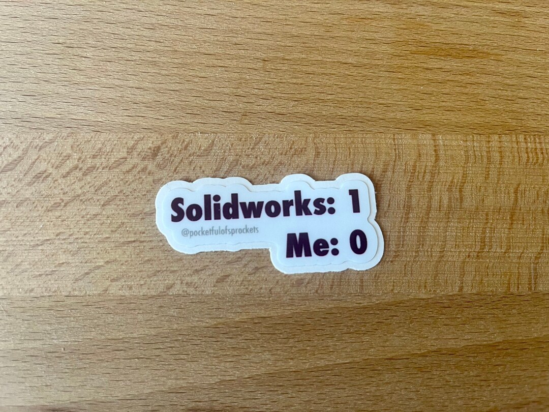 Defeated by Solidworks Vinyl Sticker - Etsy