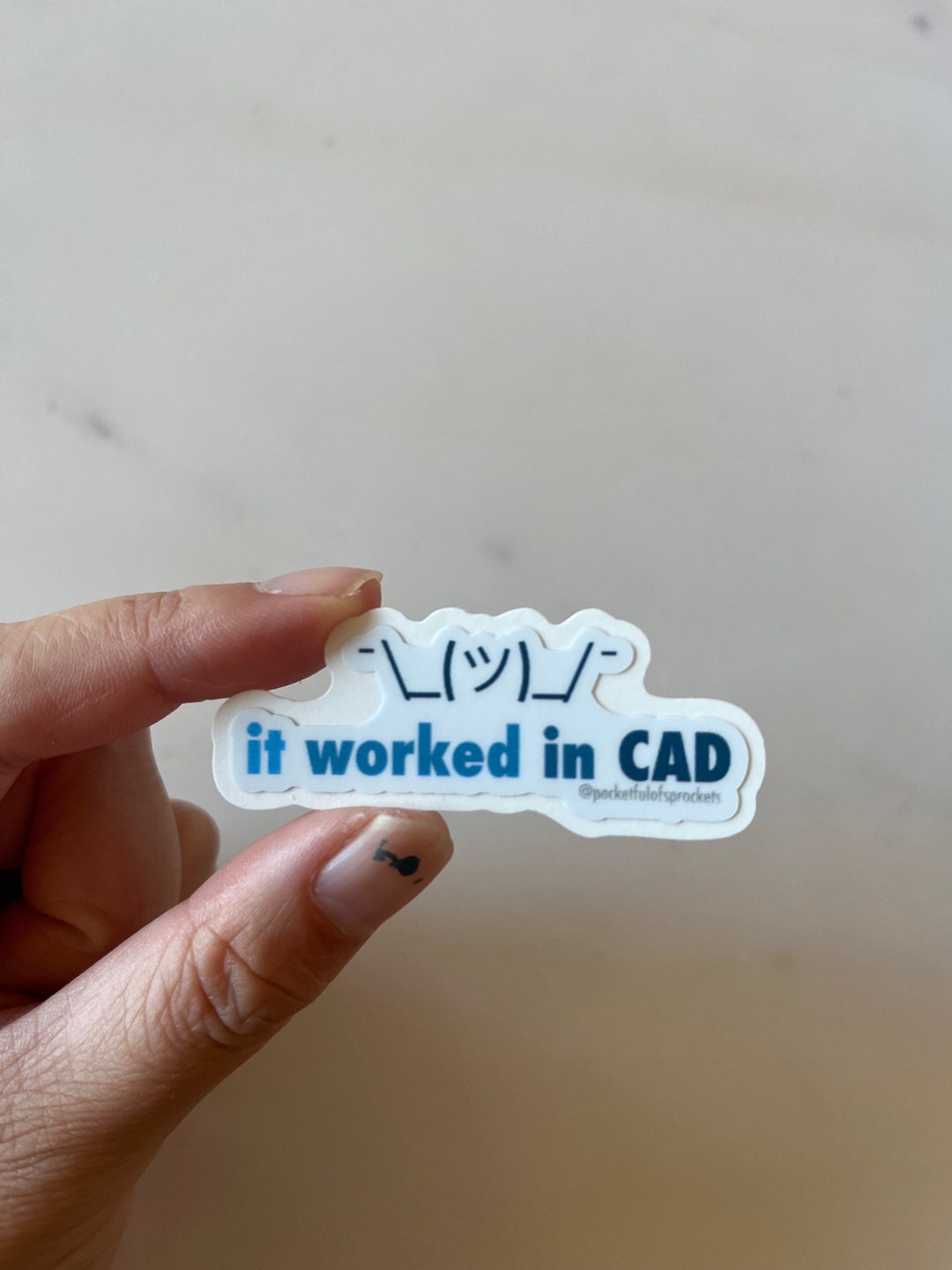 It Worked in CAD Vinyl Sticker - Etsy