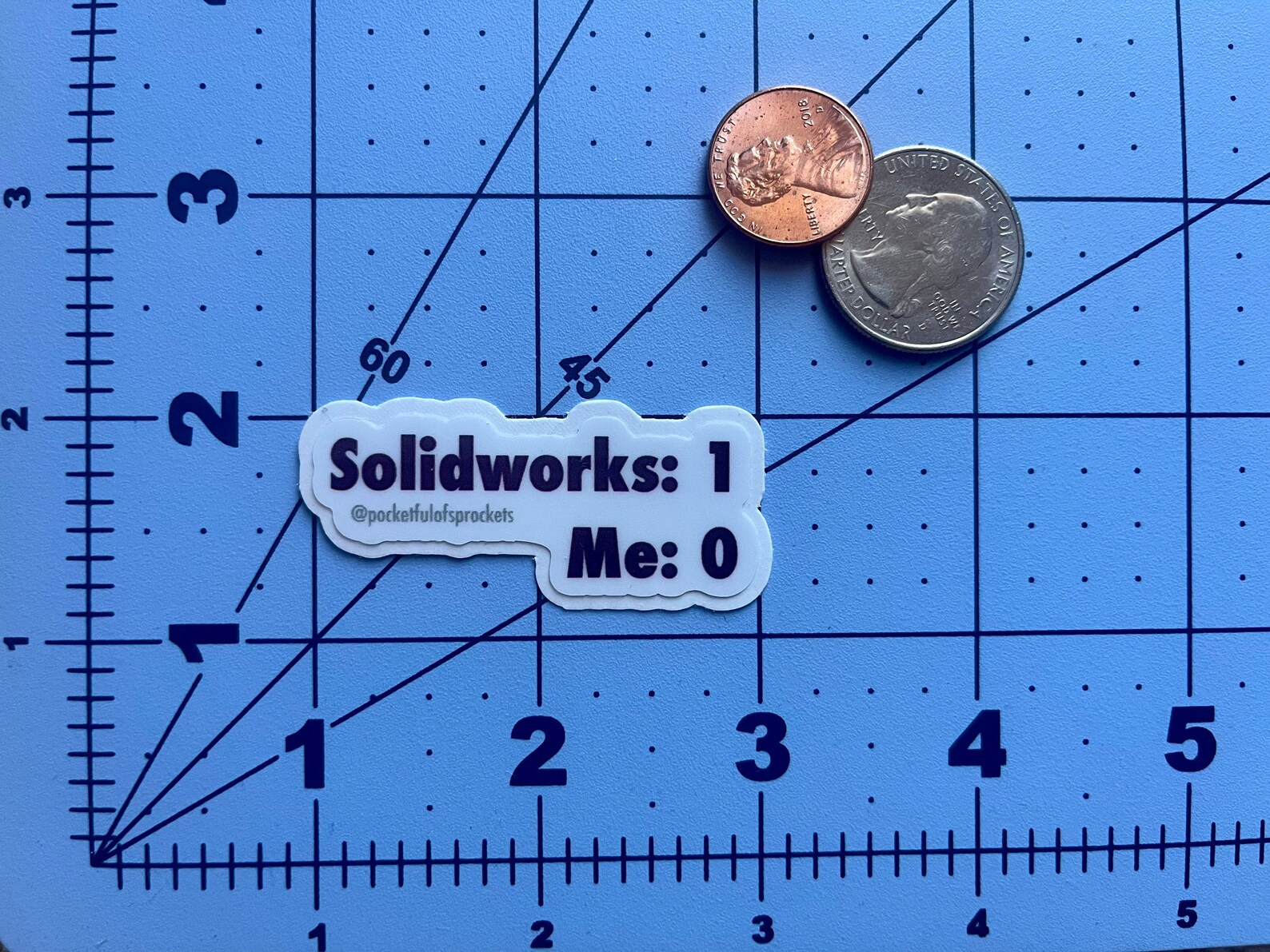 Defeated by Solidworks Vinyl Sticker - Etsy