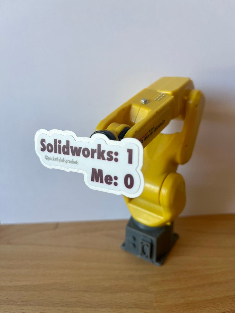 Defeated by Solidworks Vinyl Sticker - Etsy