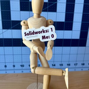 Defeated by Solidworks Vinyl Sticker - Etsy