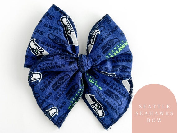 Seattle Seahawks Hair Bow Seattle Fan Hair Bow Seahawks - Etsy
