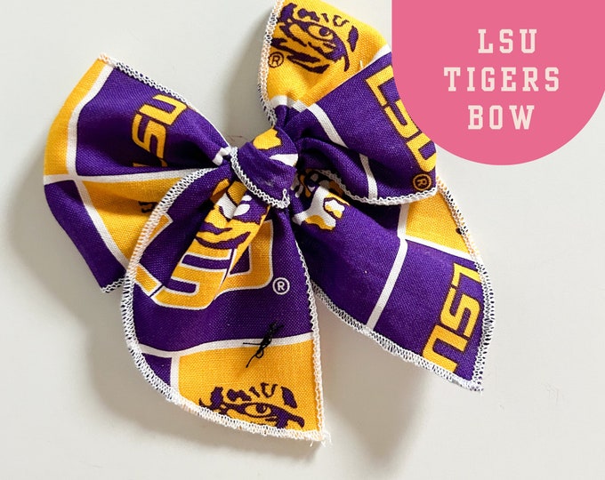LSU / OBU / ECU Wreath Bow, Purple & Yellow Wreath Bow, Mailbox Bow ...