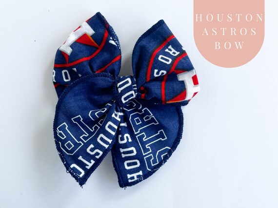 Houston Astros Hair Bow Astros Baby Headband Bow Astros - Etsy