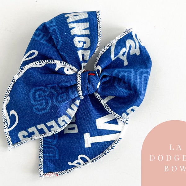 La Dodgers Hair Bow - Etsy