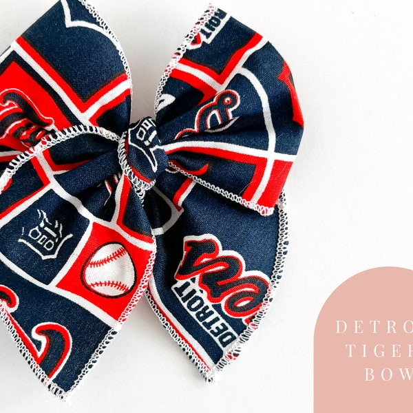Detroit Tigers Bow - Etsy