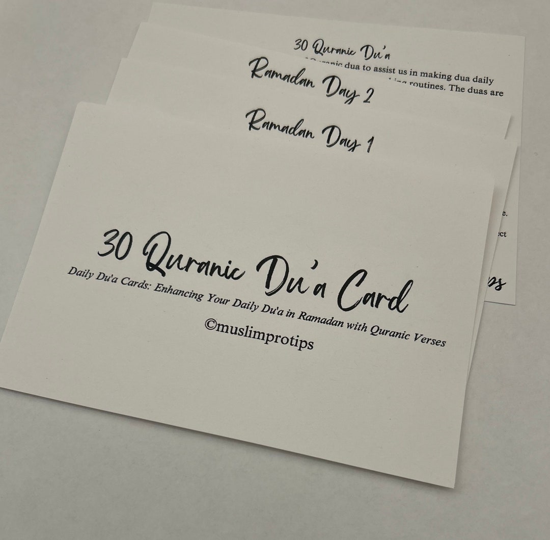 30 Quranic Dua Card - Etsy