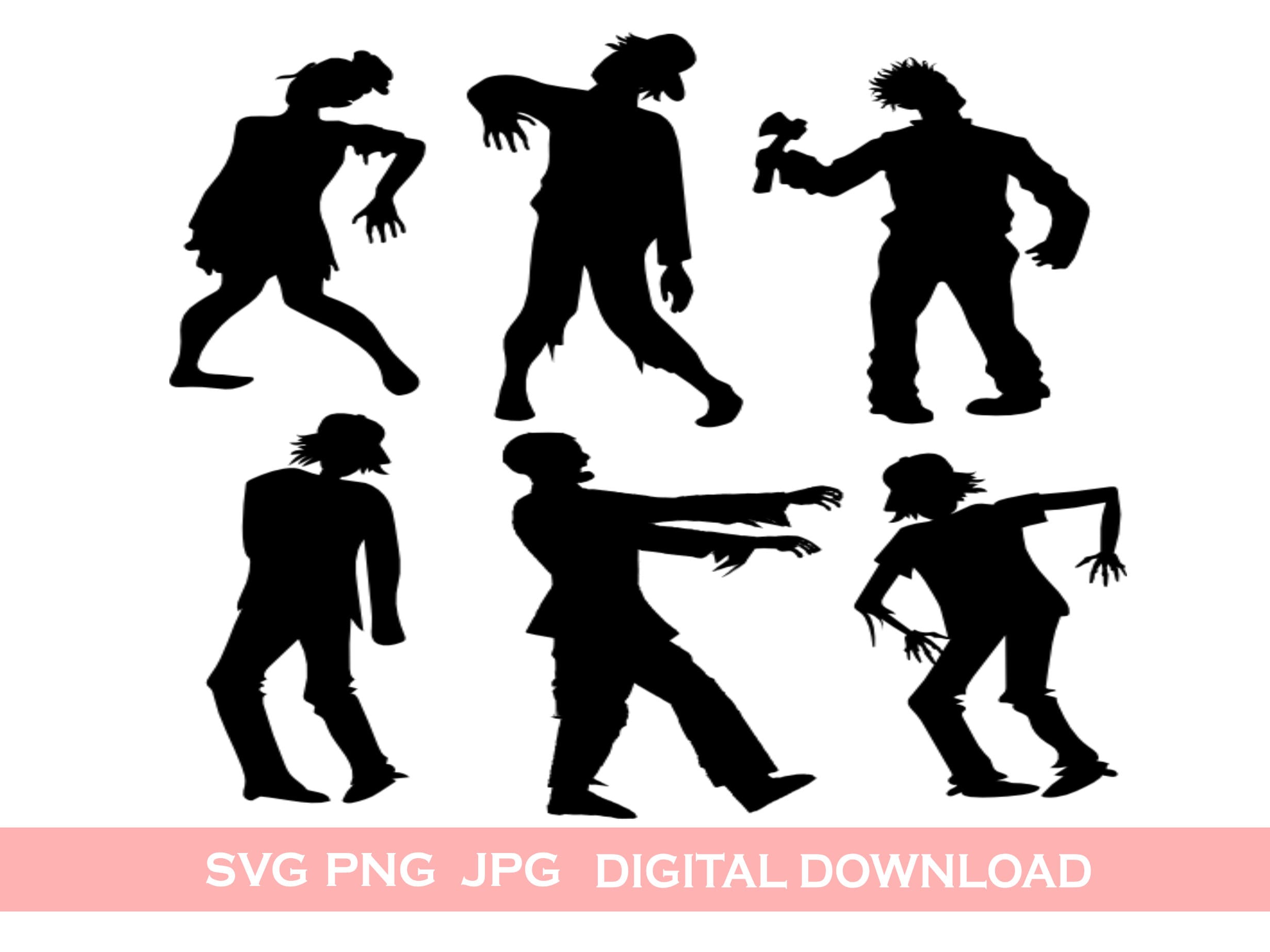 Halloween Zombie Svg, Zombie Bundle, Spooky Svg, Creepy Svg , Horror ...