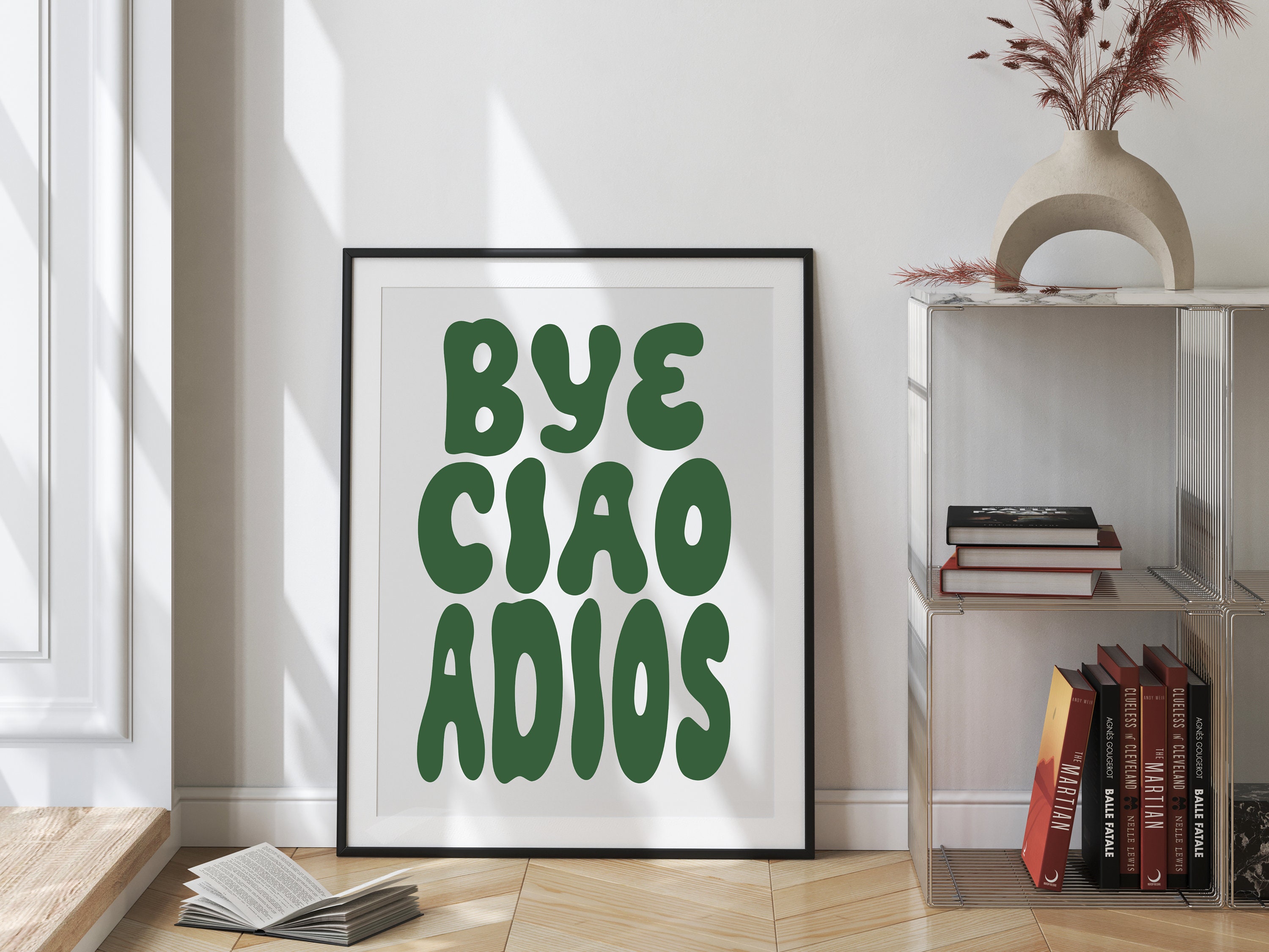 Bye Ciao Adios Art Print Poster, Vintage Minimal Modern Print, Trendy ...