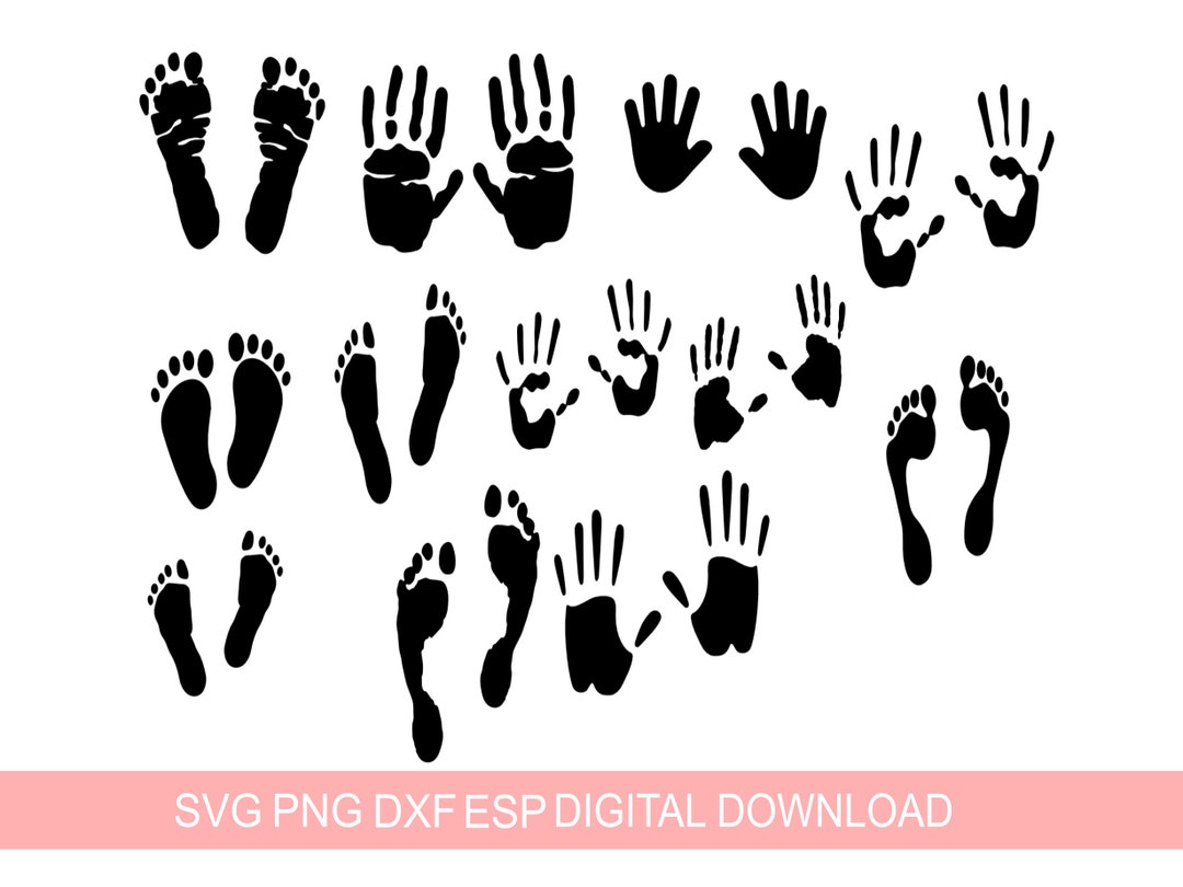 Halloween Hands Feet Bundle, Horror Movie Blood Stained Handprint Svg ...