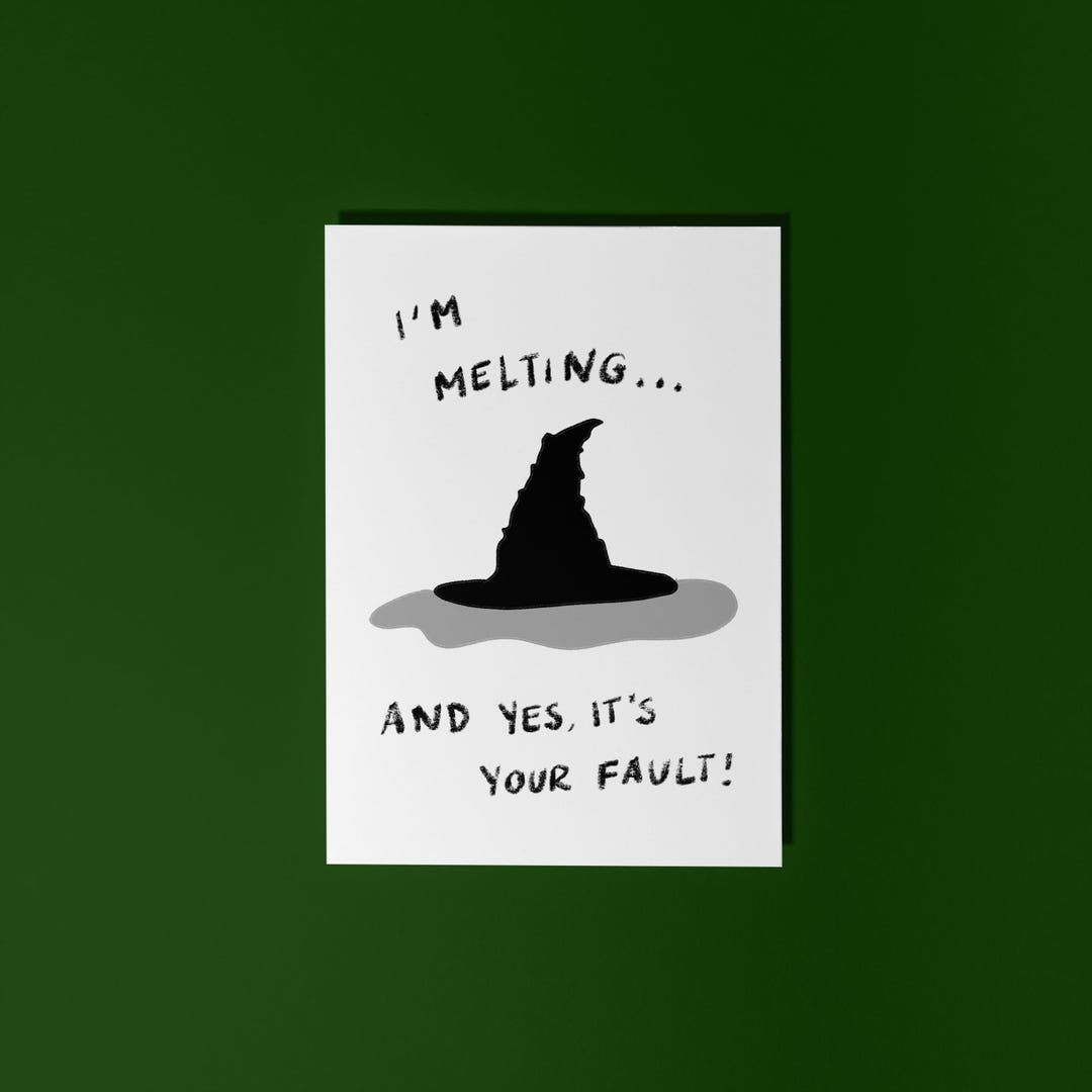 I'm Melting Witch Card, Broadway Musical Theatre, Handmade Card - Etsy